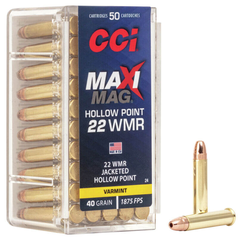 22 Mag 40gr Maxi-Mag JHP (CCI) – Ammo Direct