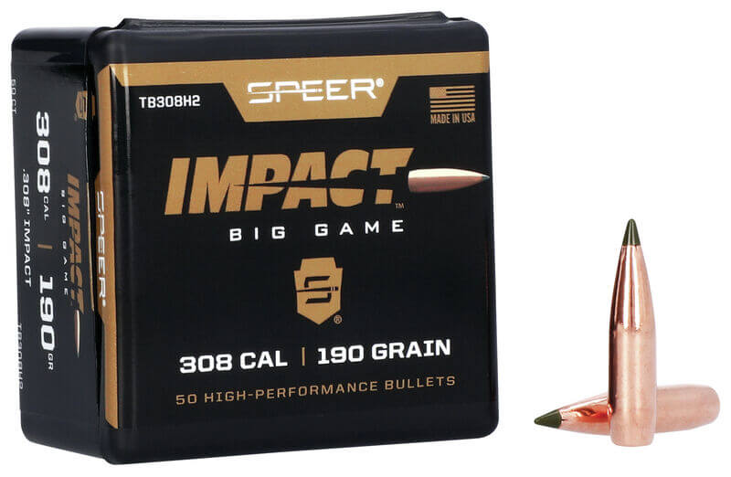 .308/30cal 190gr Impact (Speer) – 50 Projectiles – Ammo Direct