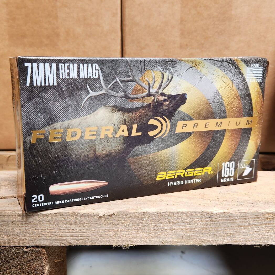 7mm Rem Mag 168gr Premium Berger Hunter (Federal) – Ammo Direct