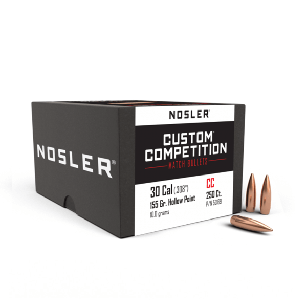 30 Cal 155g HPBT Custom Competition (Nosler) – 250 Projectiles – Ammo ...