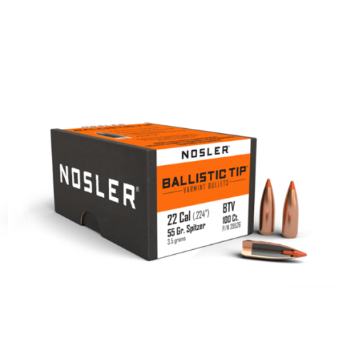 22 Cal 55gr Ballistic Tip (Nosler) – 100 Projectiles – Ammo Direct